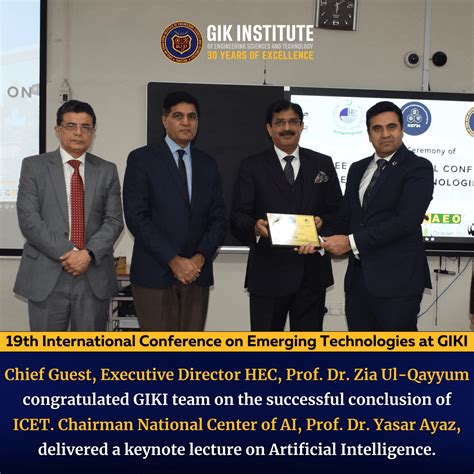 chief guest of icet executive director hec prof dr zia ul qayyum