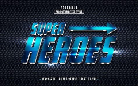 Premium Psd Super Heroes 3d Editable Psd Text Effect Style