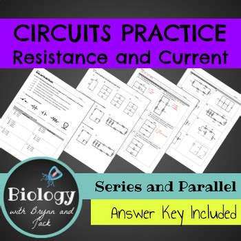 Circuits Practice Worksheet Series And Parallel By Biology With Brynn And Jack