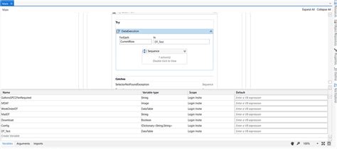 Currentrow Is Not Accessible In Catch Block In Try Catch Getting An