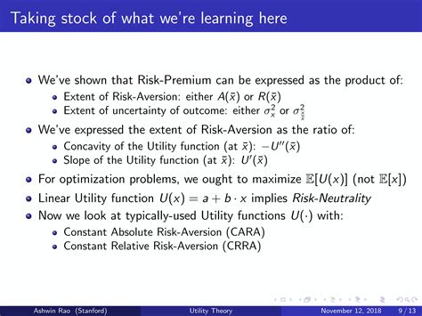 Risk Aversion Risk Premium And Utility Theory Pdf