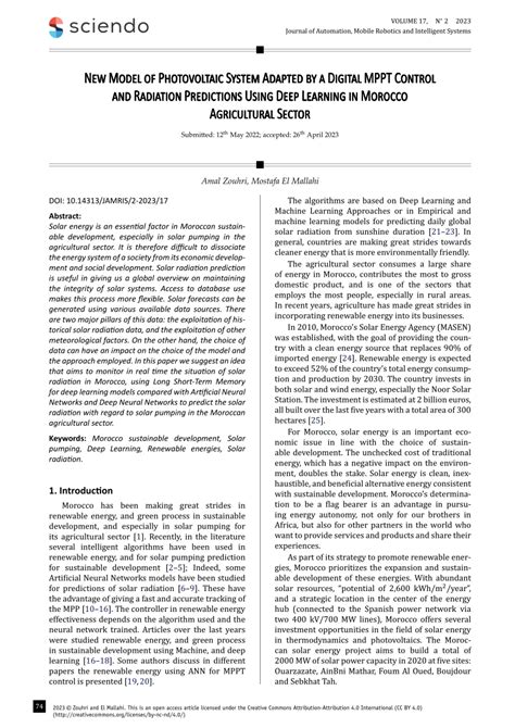 Pdf New Model Of Photovoltaic System Adapted By A Digital Mppt Control And Radiation