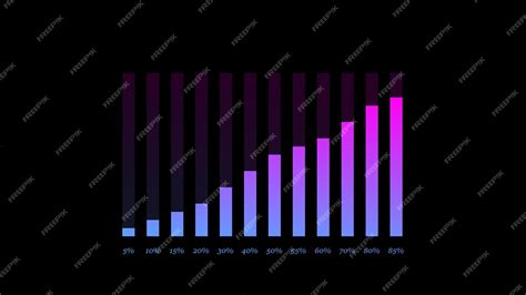 Premium Photo Colorful Bar Graph On A Dark Background