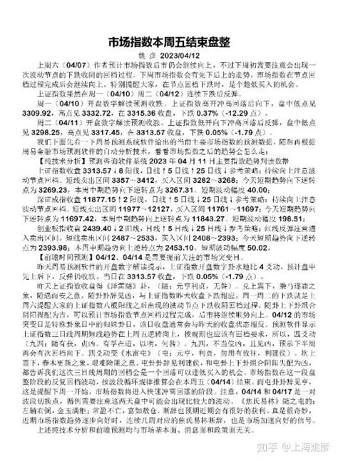 上周市场预测回头看04 1204 15 知乎