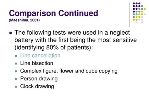 Ppt Comparison Of Evaluation Methods For Unilateral Spatial Neglect Powerpoint Presentation