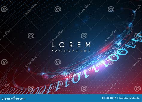 Abstract Coding Background With Light Effect Stock Vector