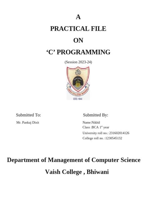 C Practical Pdf Computer Programming Computing