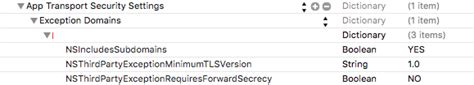 Ios10 Ios 10 Apple Transport Security Exception Domains No Longer