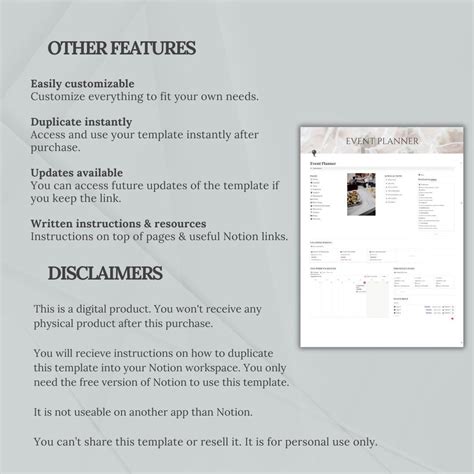 Notion Template Event Planner Guest List Tracker Party Checklist