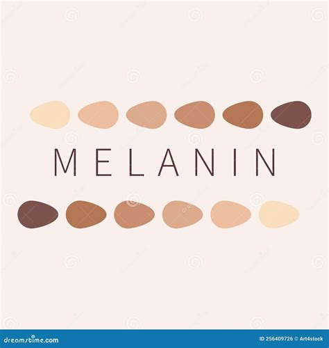 Melanin Skin Tone Color Palette Scheme Design Cartoon Vector 254757789