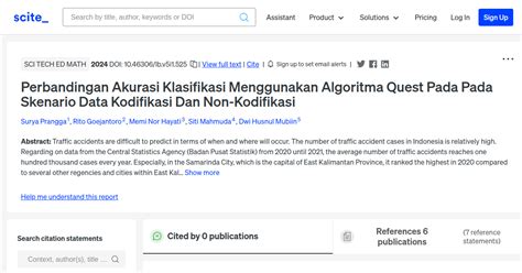 Perbandingan Akurasi Klasifikasi Menggunakan Algoritma Quest Pada Pada