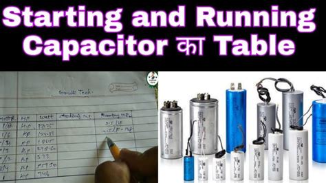 Capacitor Chart For Single Phase Motor Starting Capacitor Connection Running Capacitor