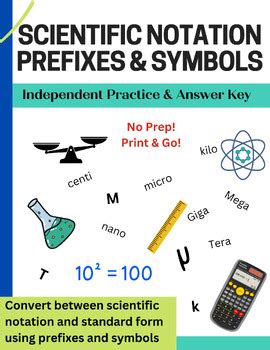 Scientific Notation Prefixes Symbols Practice Worksheet Answer Key