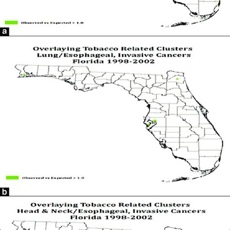 A Overlaying Lung And Head And Neck Cancer Clusters B Overlaying