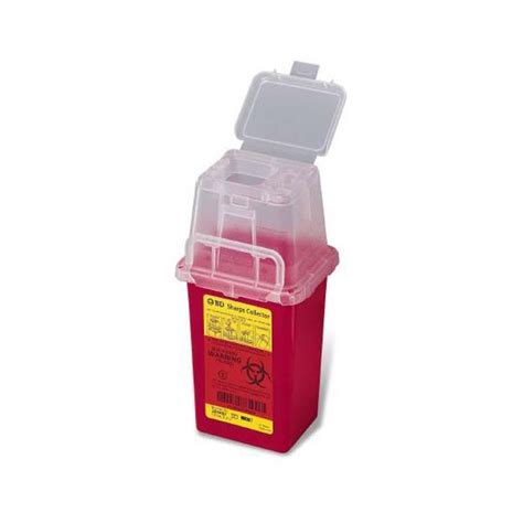 1 5 Quart Red Phlebotomy Container Non Locking Vertical Lid Phlebotomy Sharps Containers
