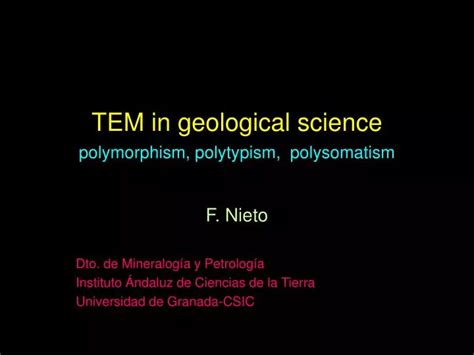 Ppt Tem In Geological Science Polymorphism Polytypism Polysomatism