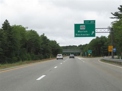 Massachusetts Interstate 195 Eastbound Cross Country Roads
