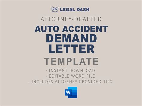 Auto Accident Demand Letter Template