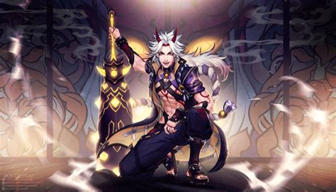 Arataki Itto Genshin Impact Drawn By Neesawahh Danbooru