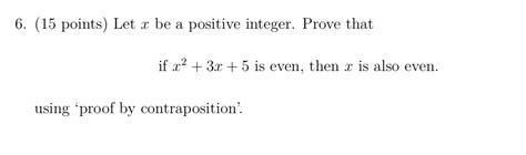 solved 6 15 points let x be a positive integer prove