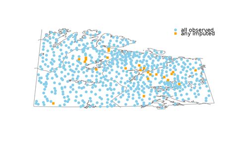 Map With Information About Missingimputed Values — Mapmiss • Vim