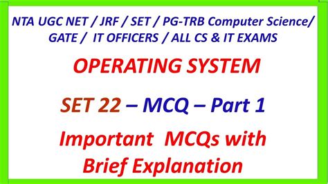 Ugc Net Cs Operating System Part 1 Important Mcqs With Answers