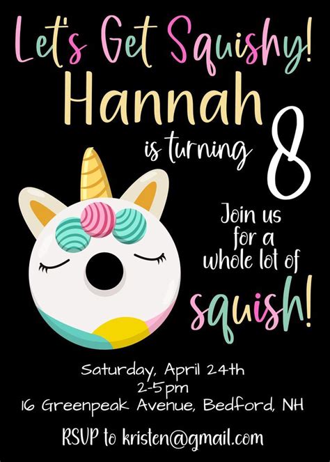 Squishy Party Invitation Artofit