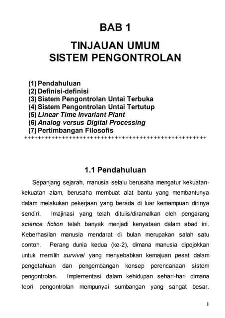 Sistem Kendali Open Loop Close Loop Kontrol Pptx