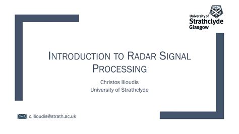 Introduction Radar Signal Processingpdf