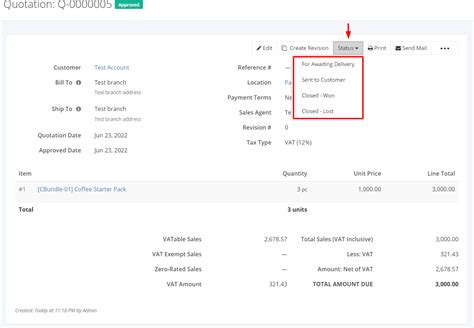 Create Or Edit A Quotation Zayls