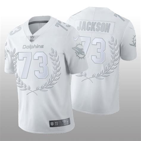 Miami Dolphins Austin Jackson White Jersey 2020 Platinum Limited