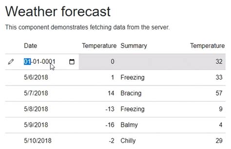 Add New Row Blazor Componentone