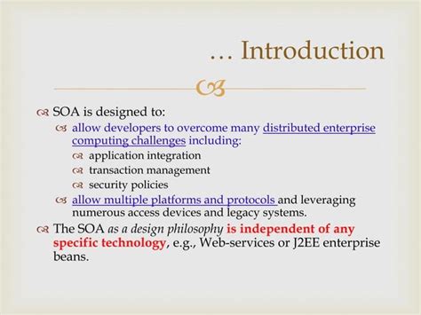 Service Oriented Architecture SOA PPT