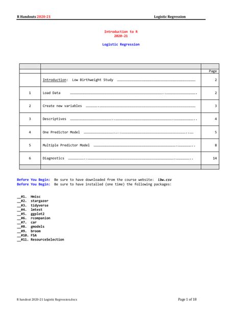 r illustration 2021 logistic regression pdf logistic regression computers
