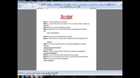 comment réaliser un film de A à Z 2 le script sénario YouTube