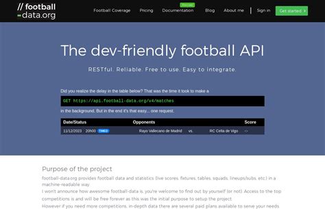 Football Data Org Api Apislist