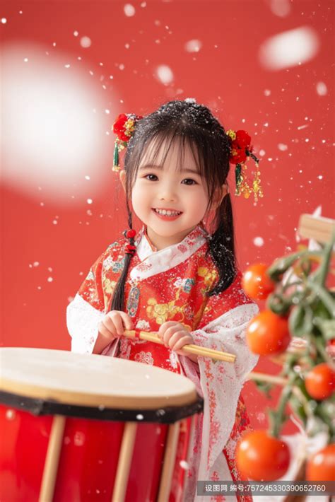 新年春节过年女孩儿童人物摄影图png下载编号757245330390652760 设图网