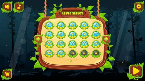 Premium Vector Jungle Video Game User Interface