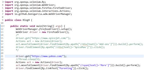 Action Class Mouse Hover Operation In Selenium And Keypress Events