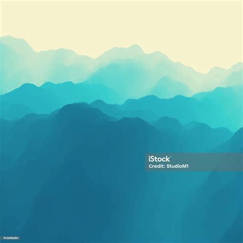산 풍경입니다 산악 한 지형 벡터 일러스트입니다 추상적인 배경입니다 0명에 대한 스톡 벡터 아트 및 기타 이미지 0명 3차원 형태 가리기 Istock