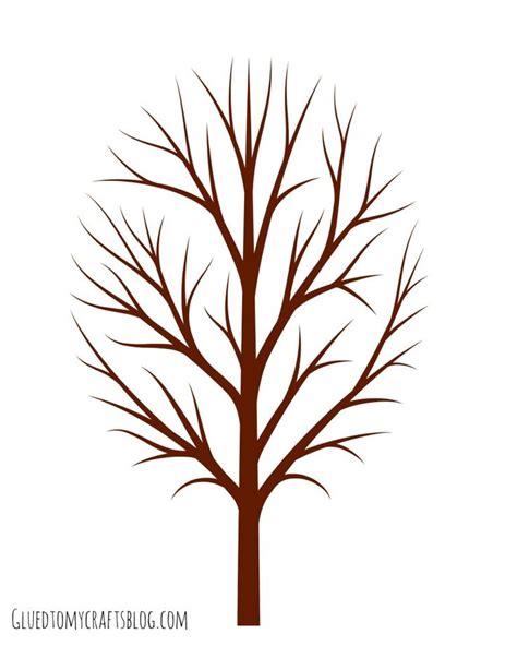 Blank Tree Branch Printable From Glued To My Crafts In 2023 Printable Art Projects Free