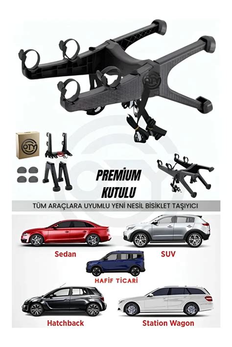 Oty 2 Bisiklet Taşıma Aparatı Yeni Nesil Tüm Araçlara Uyumlu Suv Sedan Hacback Hafif Ticari