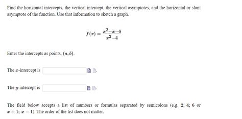 Solved Find The Horizontal Intercepts The Vertical Chegg Com