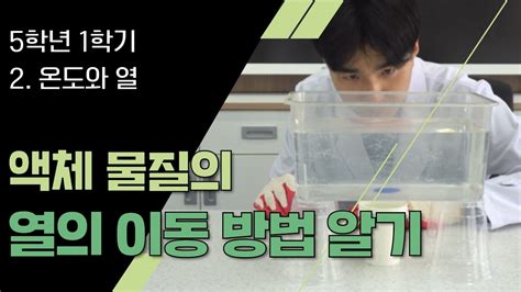 초등과학 실험 인강 5학년 1학기 2단원 8차시 액체에서 열은 어떻게 이동할까요 Youtube