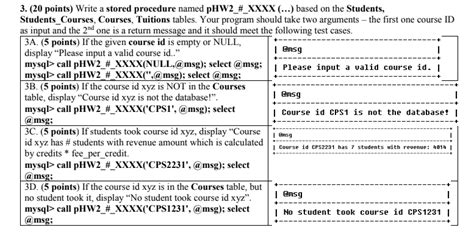 Solved 3 20 Points Write A Stored Procedure Named