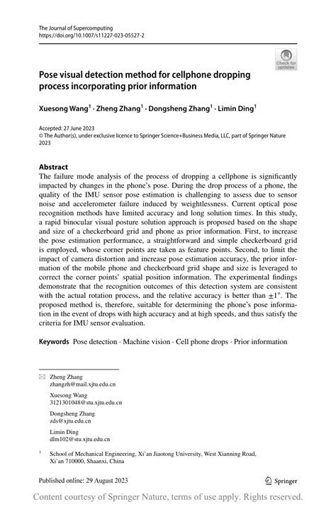 Pose Visual Detection Method For Cellphone Dropping Process Incorporating Prior Information