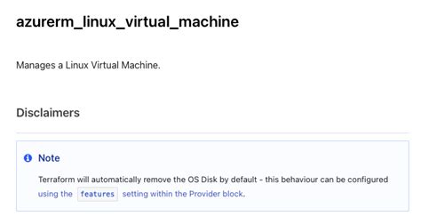 Documentation Of Azurerm Linux Virtual Machine Module Does Not Include