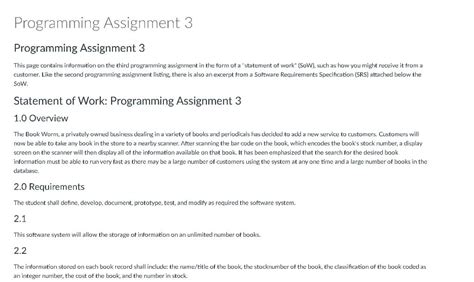 Programming Assignment 3 Programming Assignment 3