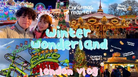 런던 브이로그🇬🇧 하이드파크 윈터원더랜드 즐기기 ️☃️ 크리스마스 마켓🎄게임에서 이겼어요🧸 Jmt 잼 가게🍓 굴뚝빵🍞 와플🧇 재밌는 롤러코스터🎢해롯즈 백화점🛍️🇬🇧국제커플