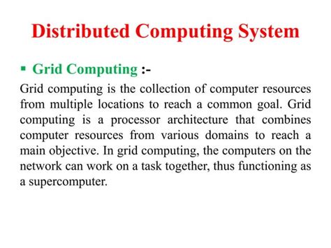 Distributed Computing System Ppt